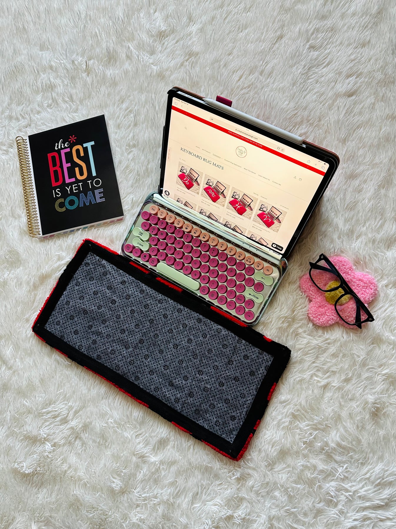 Red and Black Keyboard Rug Mat – Creations by Kaleigh LLC