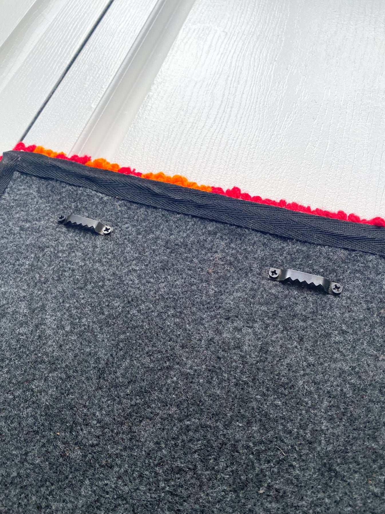 Abstract Red & Orange Punch Needle Wall Hanging – Creations by Kaleigh LLC